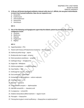 Step 1 PMDC paper compiled by Dr. Asif ali | PDF