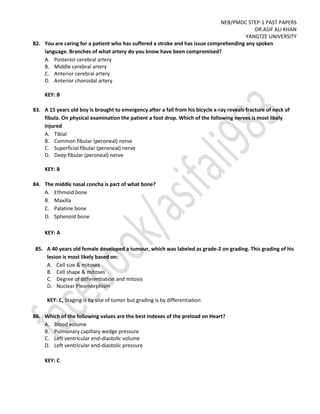 Step 1 PMDC paper compiled by Dr. Asif ali | PDF
