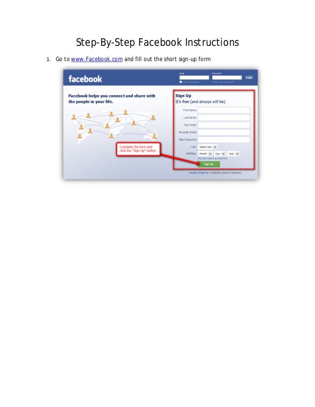 Step-by-step Facebook Instructions