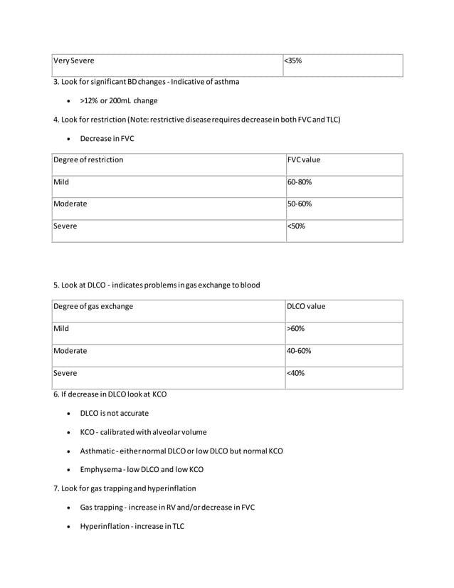 Step by step guide in reading PFT | PDF