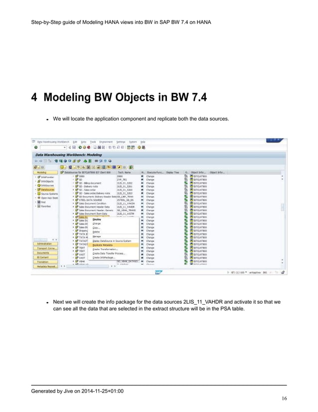Step by-step-guide-of-modeling-hana-views-into-bw-in-sap-bw-7-4-on-hana | PDF