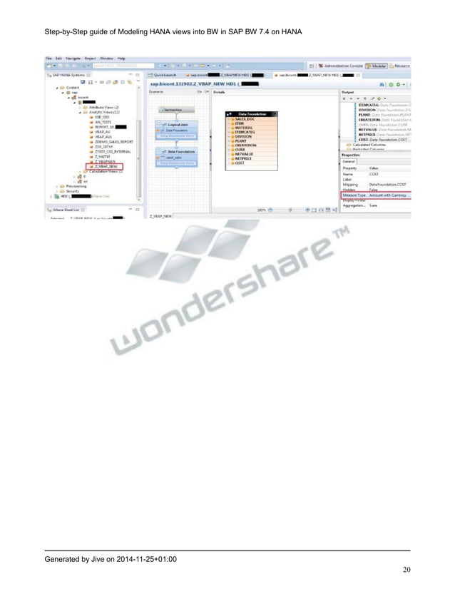 Step by-step-guide-of-modeling-hana-views-into-bw-in-sap-bw-7-4-on-hana | PDF