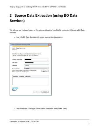 Step by-step-guide-of-modeling-hana-views-into-bw-in-sap-bw-7-4-on-hana | PDF
