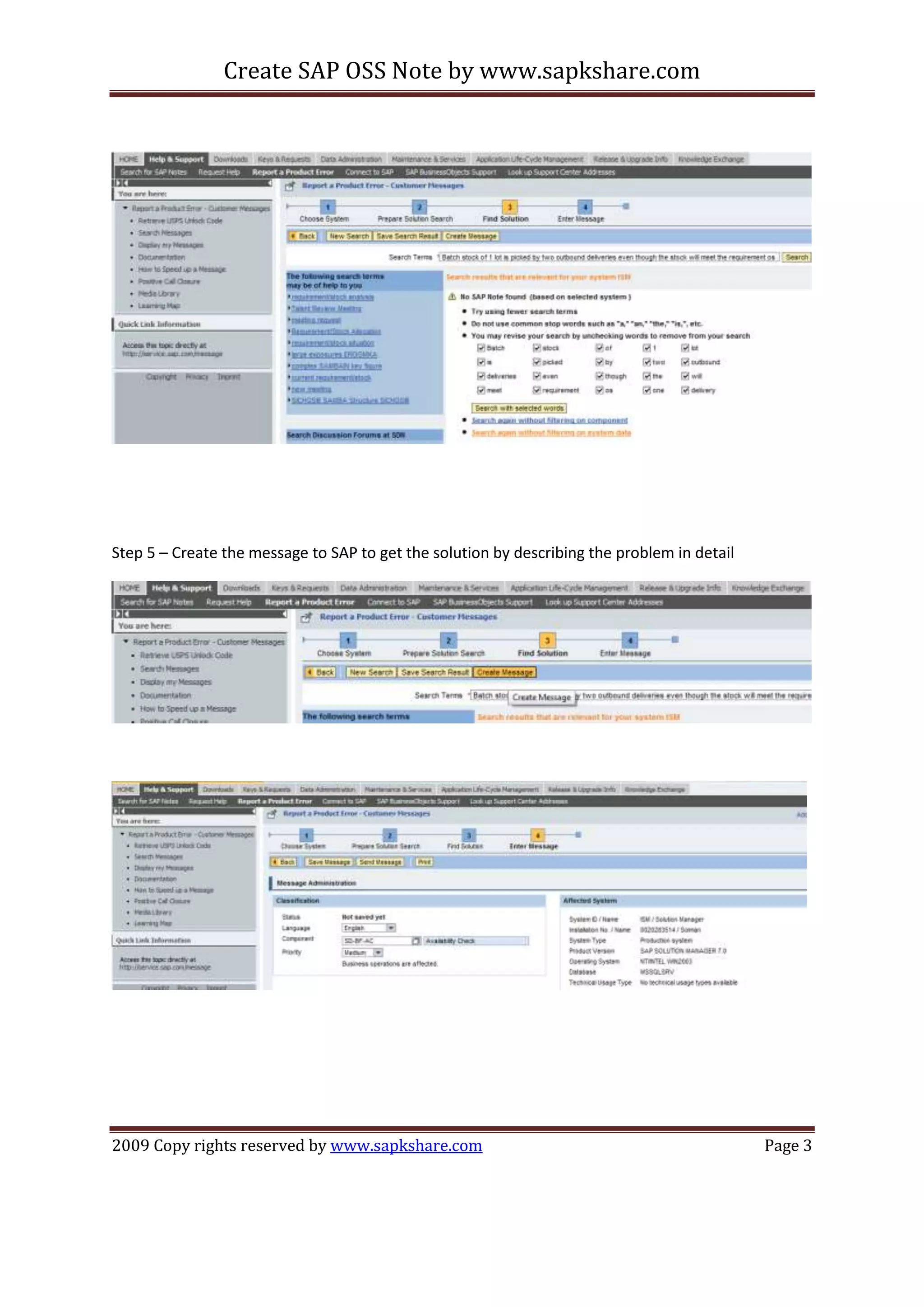Step by-step-guide-on-how-to-create-an-sap-oss-notes | PDF