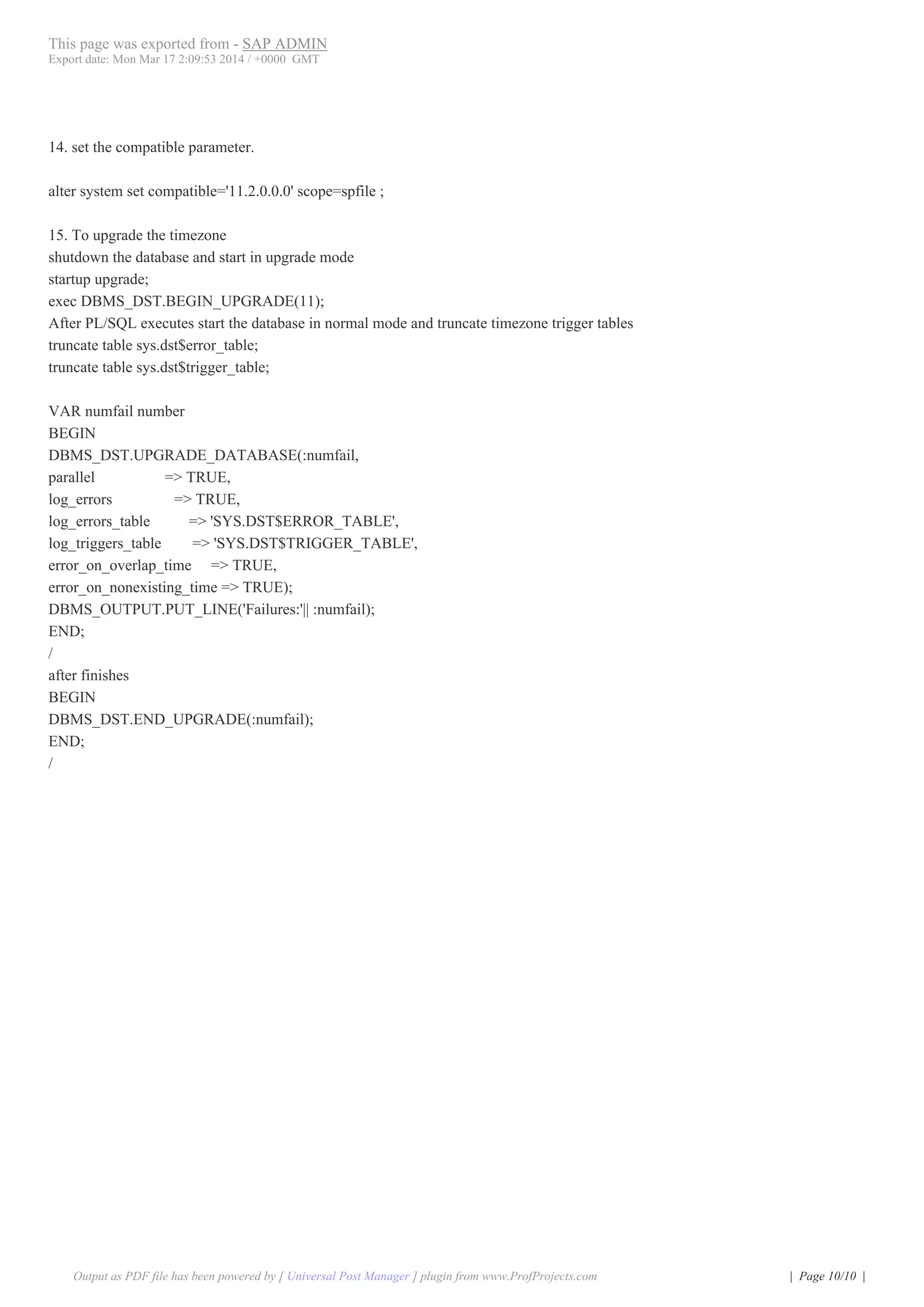 oracle upgradation | PDF