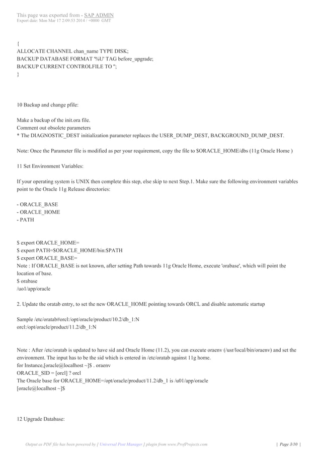 oracle upgradation | PDF