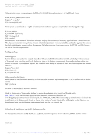 oracle upgradation | PDF