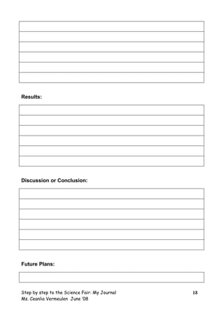 Step By Step To The Science Fair | DOC