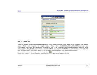 Step by-step-to-upload-new-customer-master-record-with-lsmw | PDF