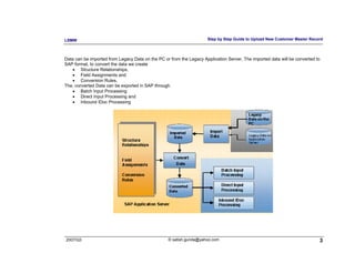 Step by-step-to-upload-new-customer-master-record-with-lsmw | PDF