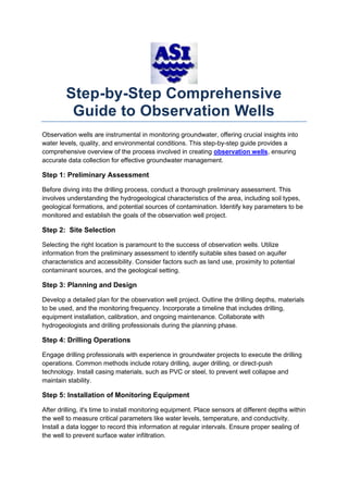 Step-by-Step Comprehensive Guide to Observation Wells.pdf