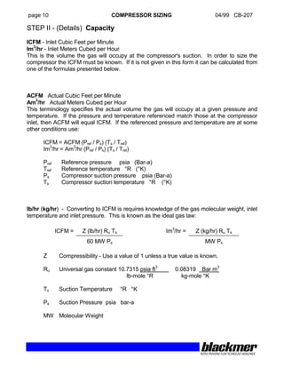 Step by-step compsressor Selection and sizing | PDF