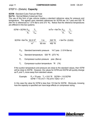 Step by-step compsressor Selection and sizing | PDF