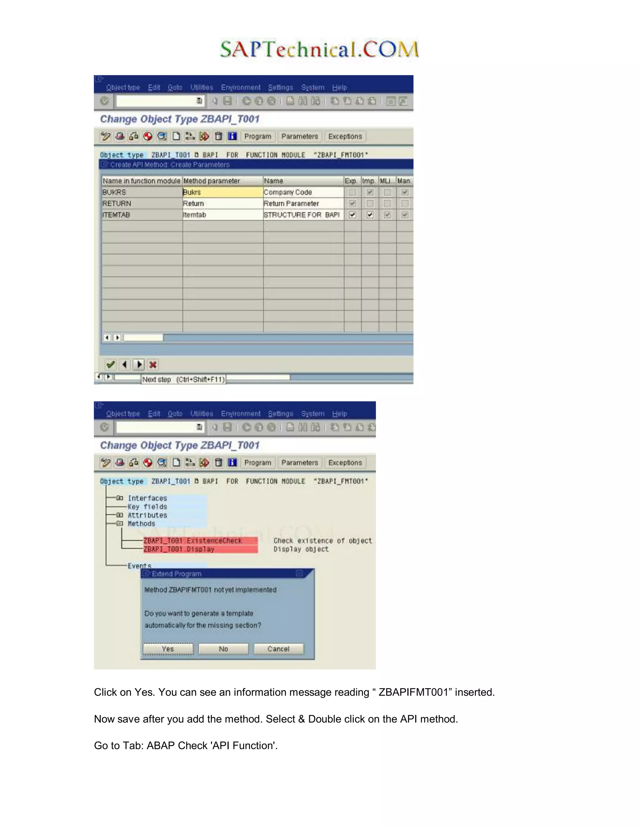 Step By Step Creation Of A Bapi In Detailed Steps With Scr Pdf