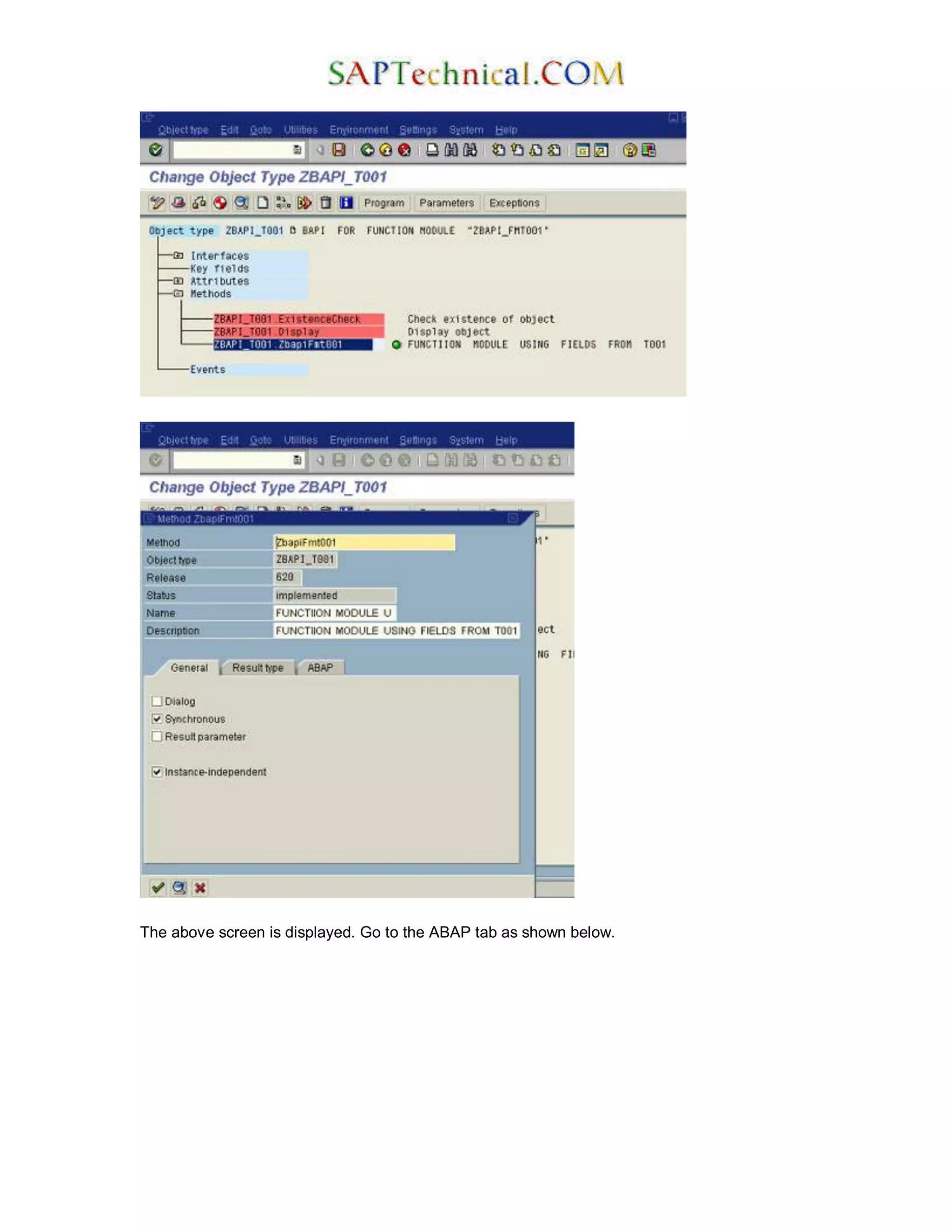 Step by-step creation of a bapi in detailed steps with scr… | PDF