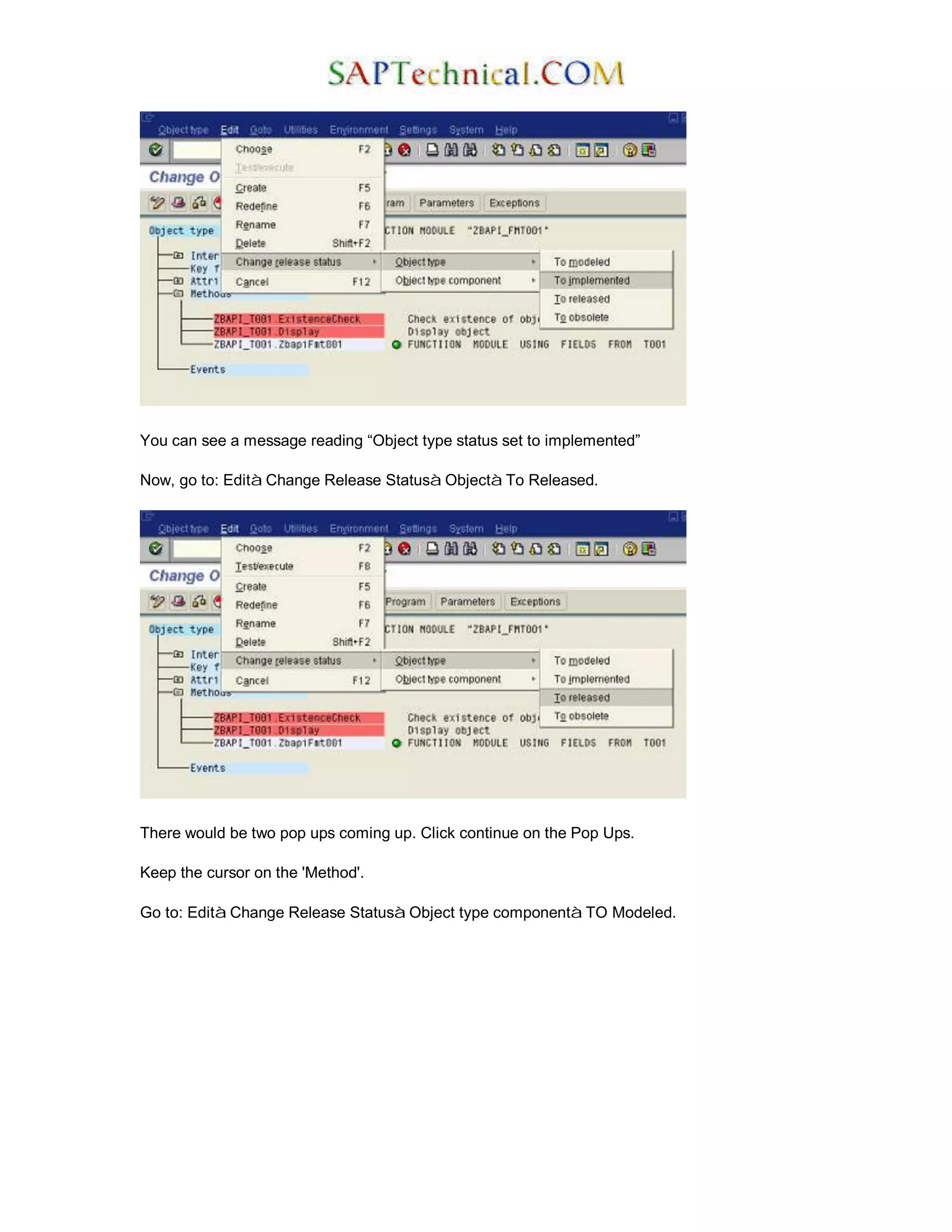 Step by-step creation of a bapi in detailed steps with scr… | PDF