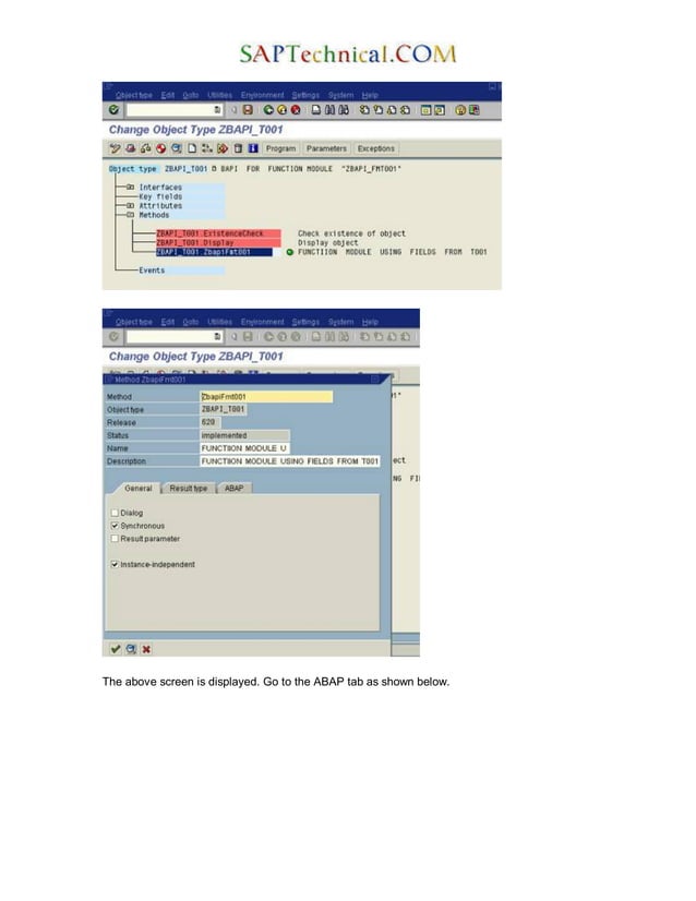 Step by-step creation of a bapi in detailed steps with scr… | PDF | Operating Systems | Computer ...
