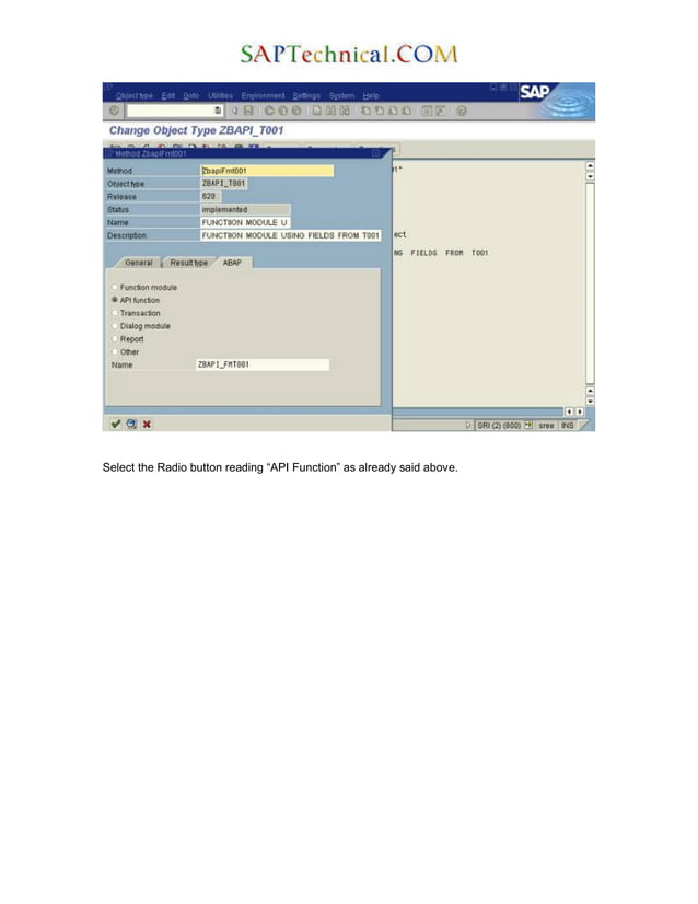 Step by-step creation of a bapi in detailed steps with scr… | PDF | Operating Systems | Computer ...