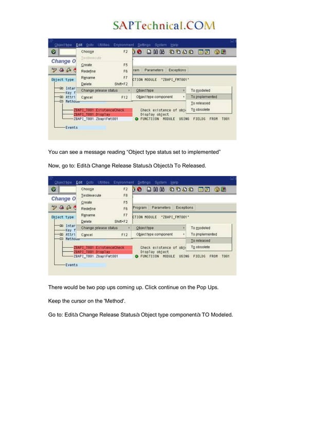 Step by-step creation of a bapi in detailed steps with scr… | PDF | Operating Systems | Computer ...