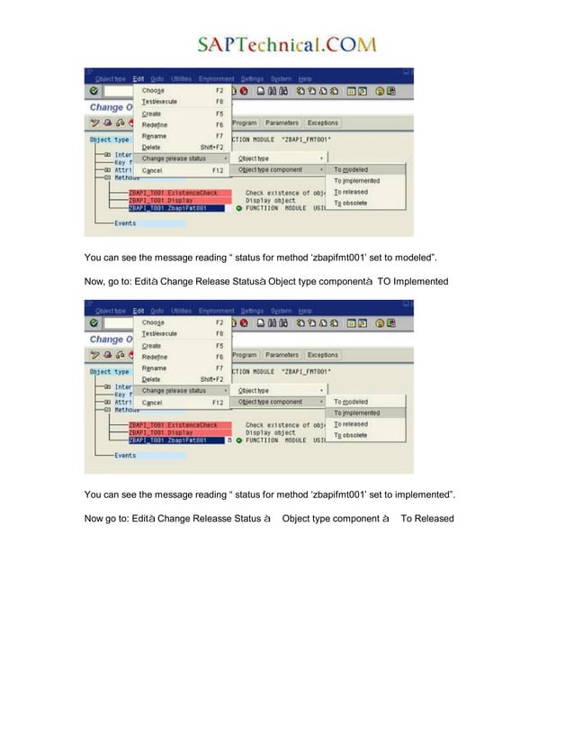 Step by-step creation of a bapi in detailed steps with scr… | PDF | Operating Systems | Computer ...