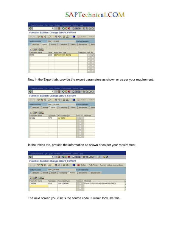Step by-step creation of a bapi in detailed steps with scr… | PDF | Operating Systems | Computer ...