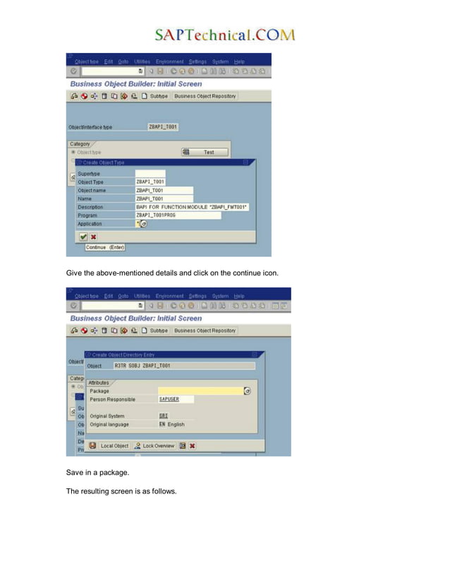 Step by-step creation of a bapi in detailed steps with scr… | PDF | Operating Systems | Computer ...