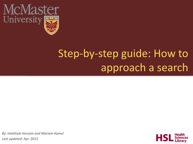 Library research step-by-step | PPT