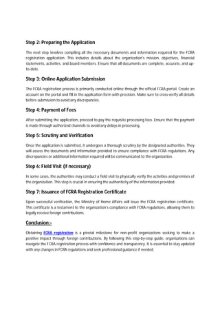 Step-by-Step Guide- Procedure for FCRA Registration Process Revelation ...