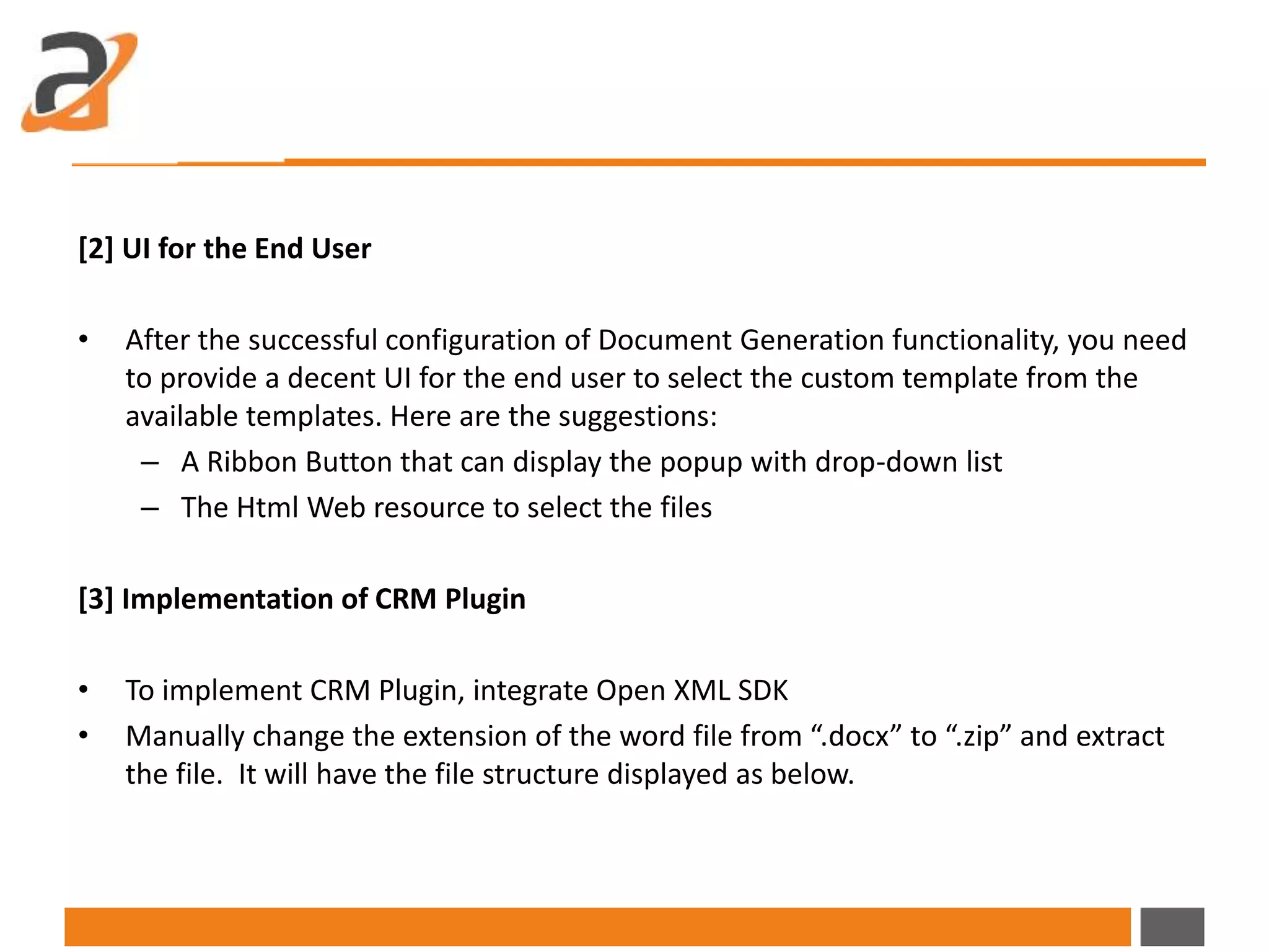 [Step by-step guide] configure document generation functionality in ms dynamics 365 | PPTX