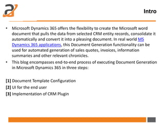 [Step by-step guide] configure document generation functionality in ms dynamics 365 | PPT