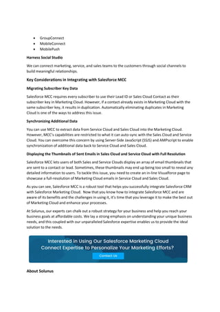 Step-by-Step Guide for Salesforce Marketing Cloud Connect Integration | PDF | Email | Internet