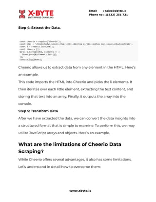 Step-by-Step Guide: How to Perform Cheerio Web Scraping? | PDF