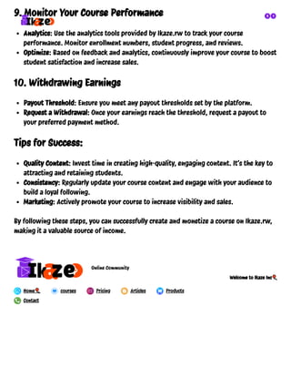 Step-by-Step Guide Launching A Paid Course On Ikaze.rw _ 🎈Ikaze Inc | PDF