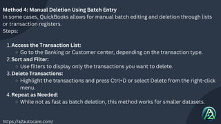 Step-by-Step Guide to Batch Deleting Transactions in QuickBooks Desktop | PDF
