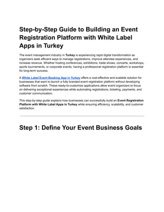 Step-by-Step Guide to Building an Event Registration Platform with ...