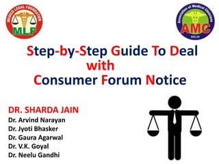 Step-by-Step Guide To Deal with Consumer Forum Notice DR. SHARDA JAIN ...