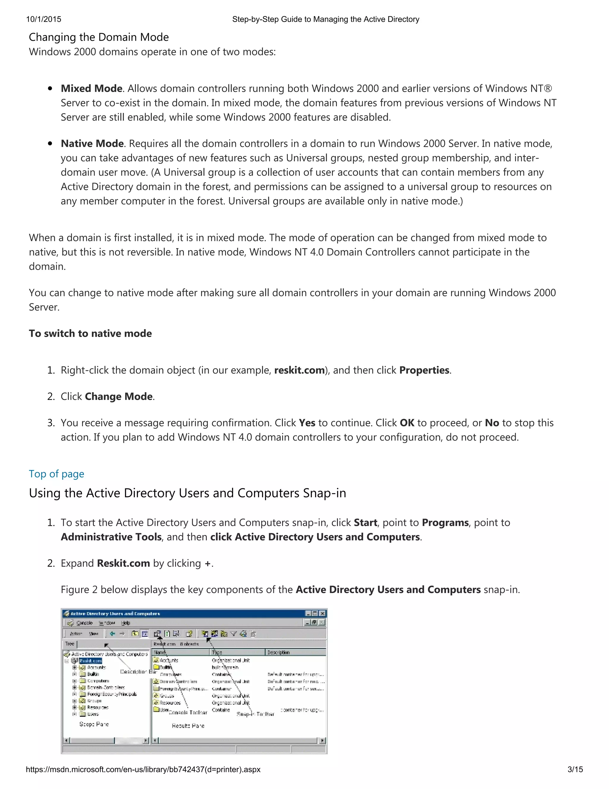 Step by-step guide to managing the active directory | PDF
