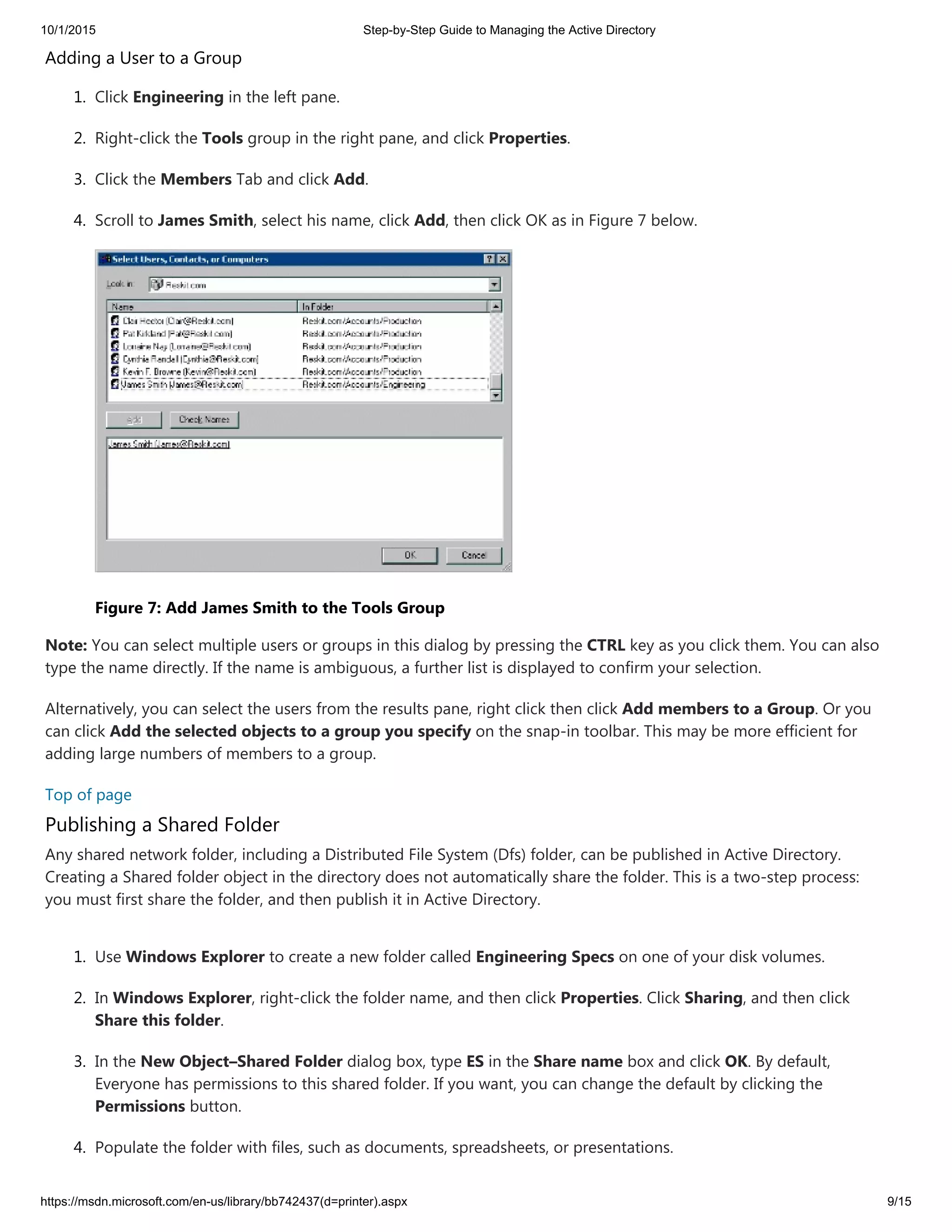 Step by-step guide to managing the active directory | PDF