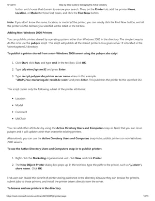 Step by-step guide to managing the active directory | PDF