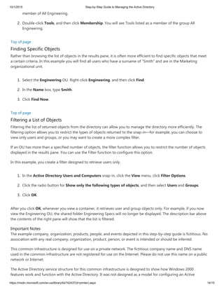 Step by-step guide to managing the active directory | PDF