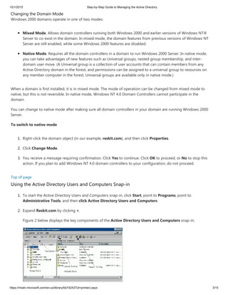 Step by-step guide to managing the active directory | PDF
