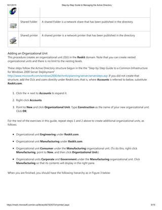 Step by-step guide to managing the active directory | PDF