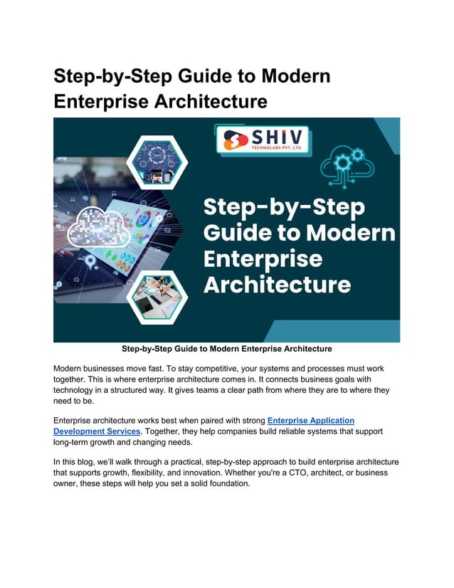 Modern Enterprise Architecture: Step-by-Step Guide | PDF