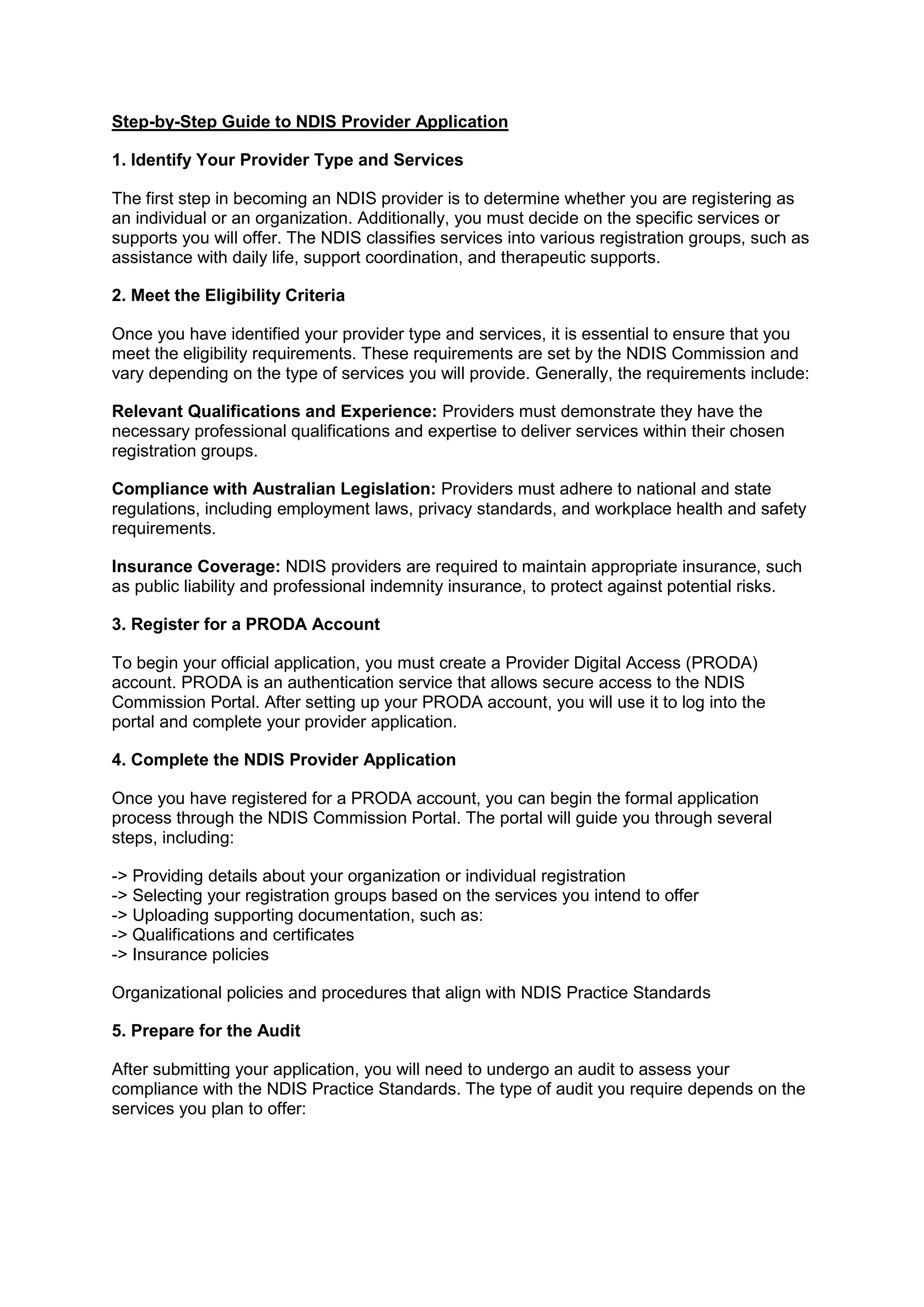 Step-by-Step Guide to NDIS Provider Application and Registration ...