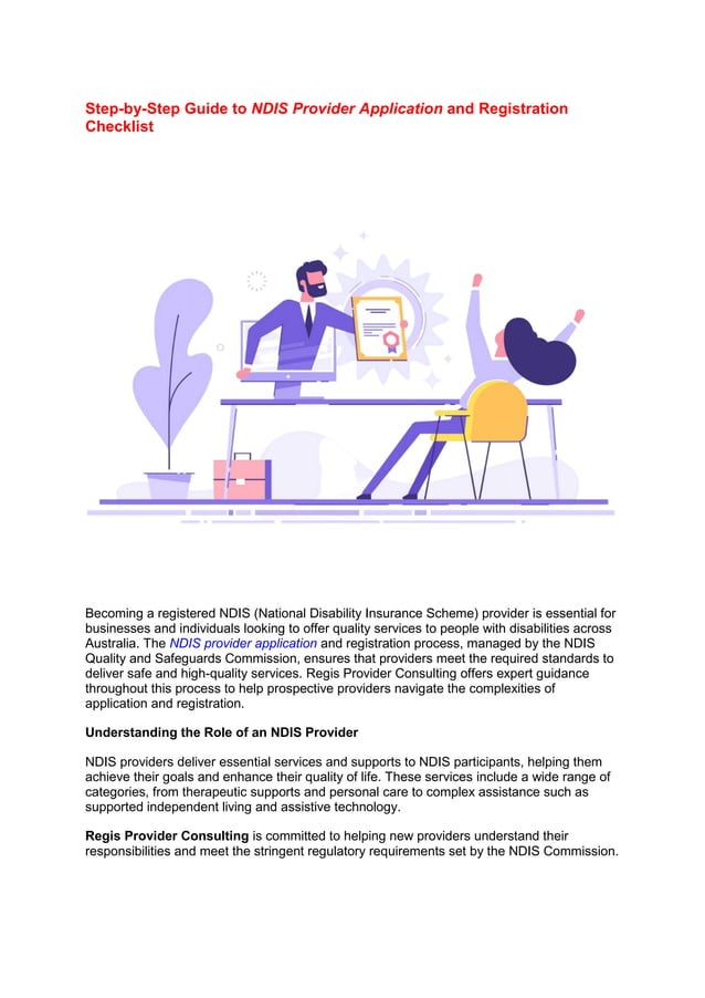 Step-by-Step Guide to NDIS Provider Application and Registration ...