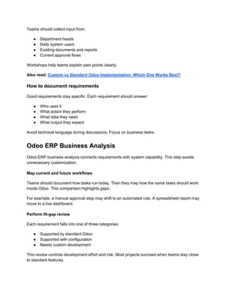 Odoo ERP Implementation Setup: Step-by-Step Process | PDF