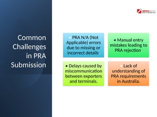 Step-by-Step Guide to Pre-Receival Advice in Australia | PPTX
