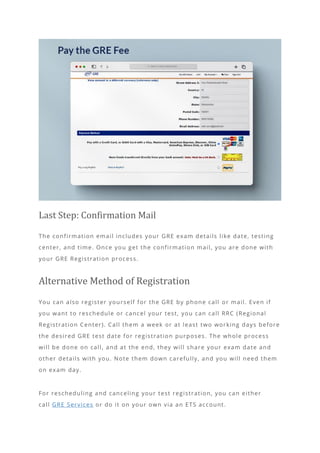 Step-By-Step Guide to Register For GRE (GRE guide with pictures) | PDF