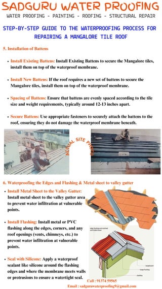 Step-by-step guide to the waterproofing process for repairing a ...