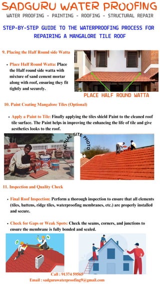 Step-by-step guide to the waterproofing process for repairing a ...